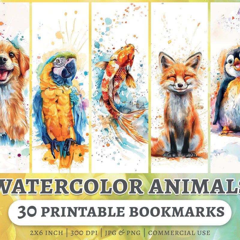 Cute Animal Bookmark - Etsy