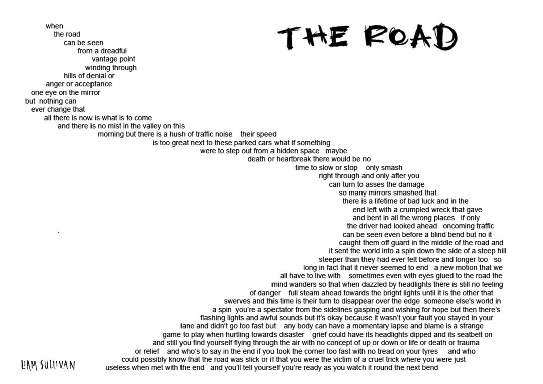 The Road (digital Download, Visual Poem) - Etsy