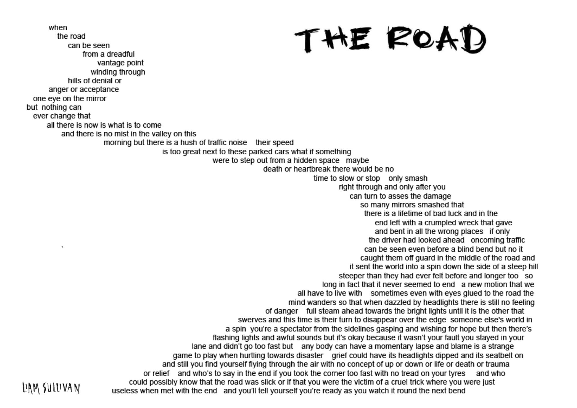 The Road digital Download, Visual Poem - Etsy