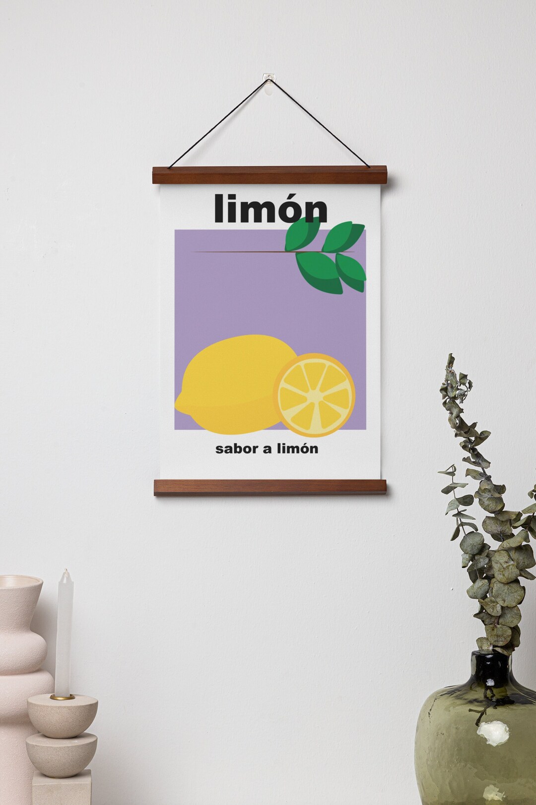 Limón Poster, Lemon Poster, Digital Download, Home Decor, Food Art - Etsy