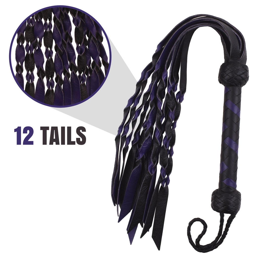 12 Tails Thuddy Flogger for Couples Cowhide Leather Flog for - Etsy Canada