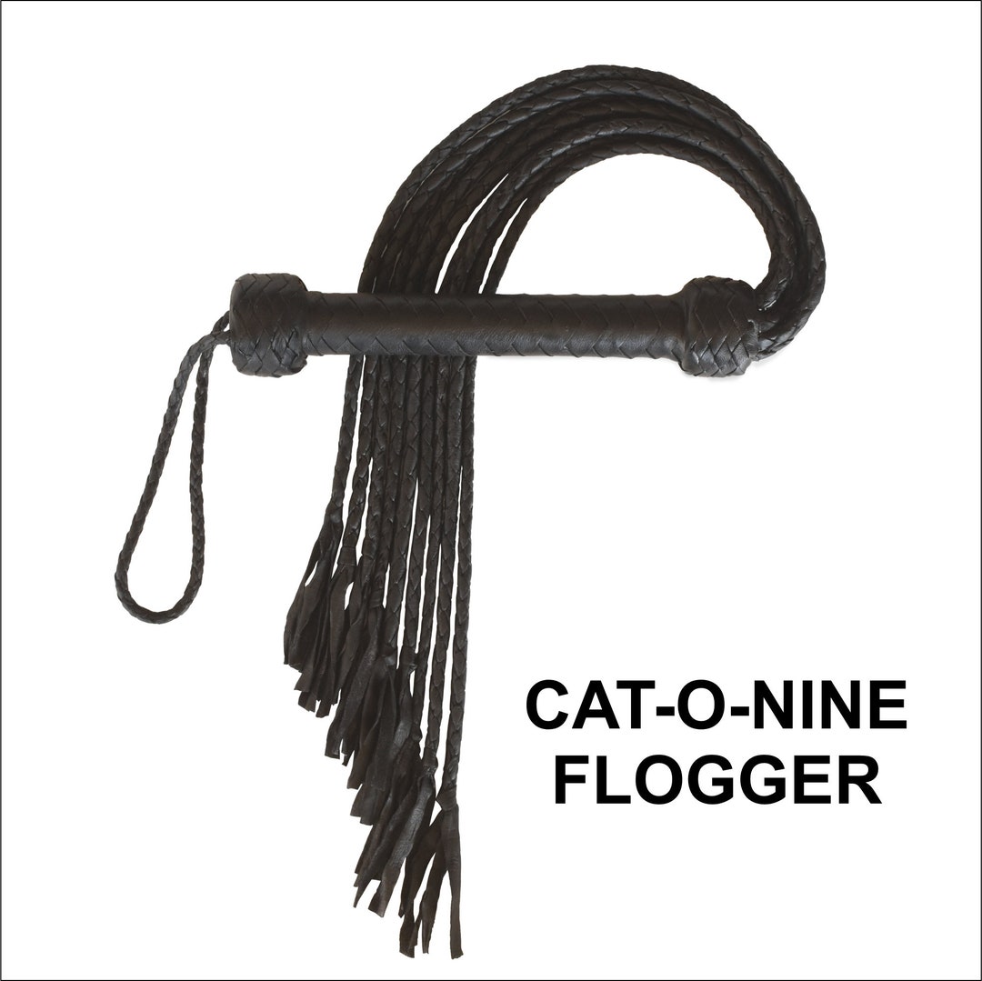 Black Floggers for Equestrians Real Leather 9 Tails Thuddy - Etsy
