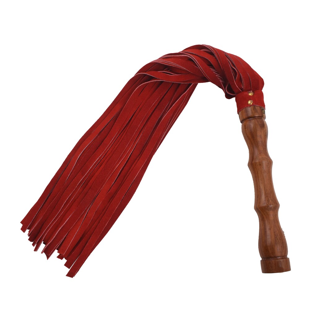 50 Tails Flogger for Role Play Wooden Handle Horse Riding - Etsy