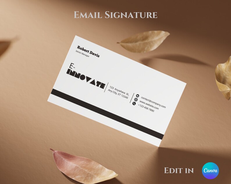 Email Template Canva Editable E-mail Signature Template Gmail Email ...