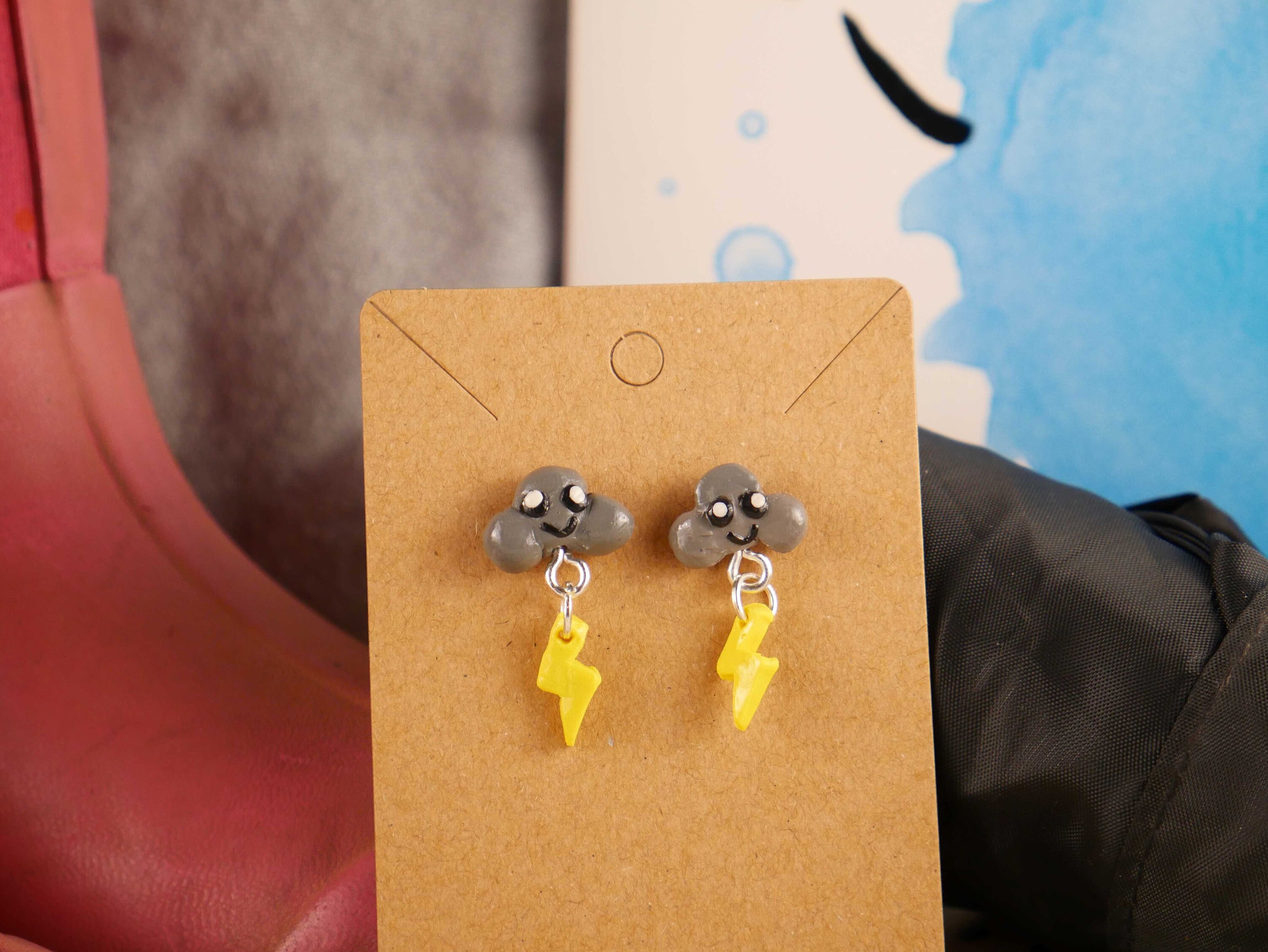 Adorable Rain Cloud Kawaii Animated Stud/dangle Earrings - Etsy