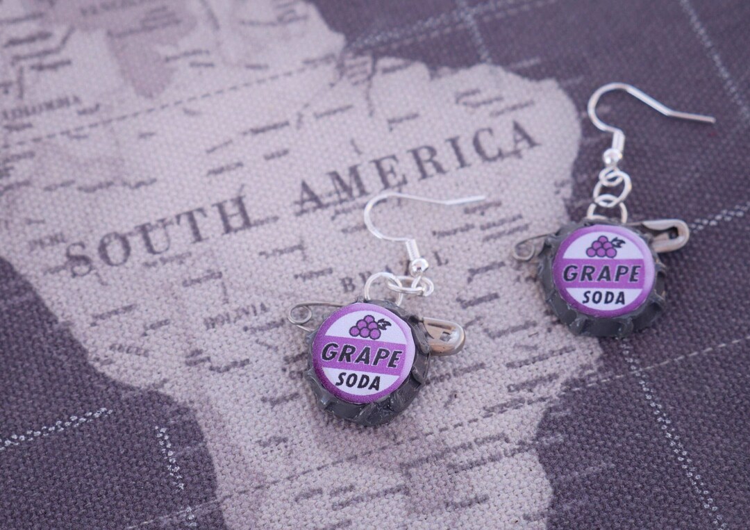 UP Movie Grape Soda Pin Earrings - Etsy