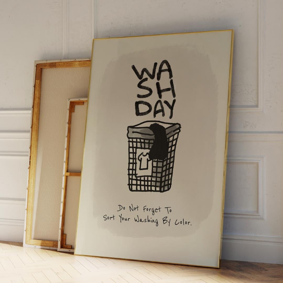Laundry Room Poster Trendy Home Decor Funny Laundry Wall Art Laundry ...