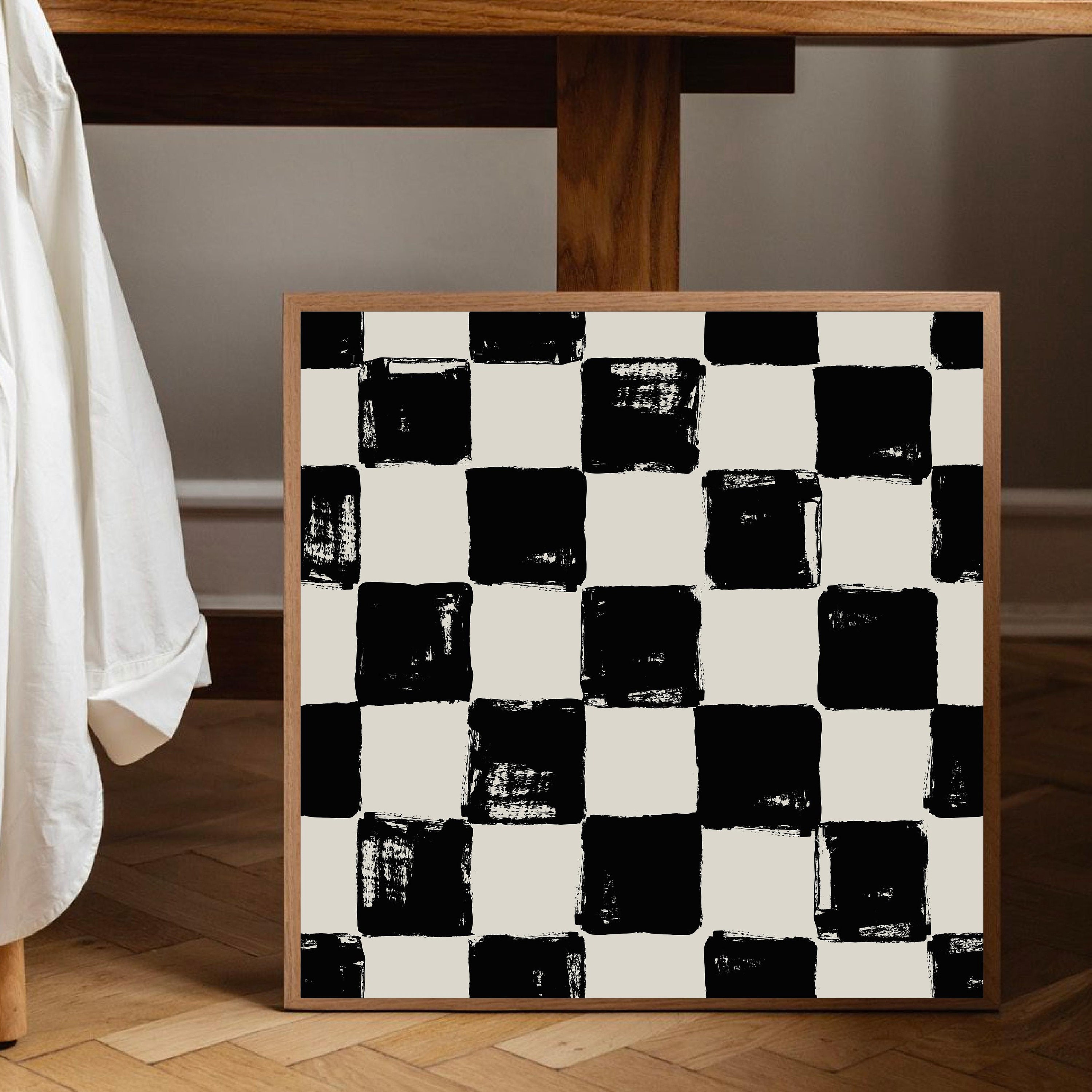 Color Customizing | Checkered Poster, Minimal Abstract Art, Aesthetic ...