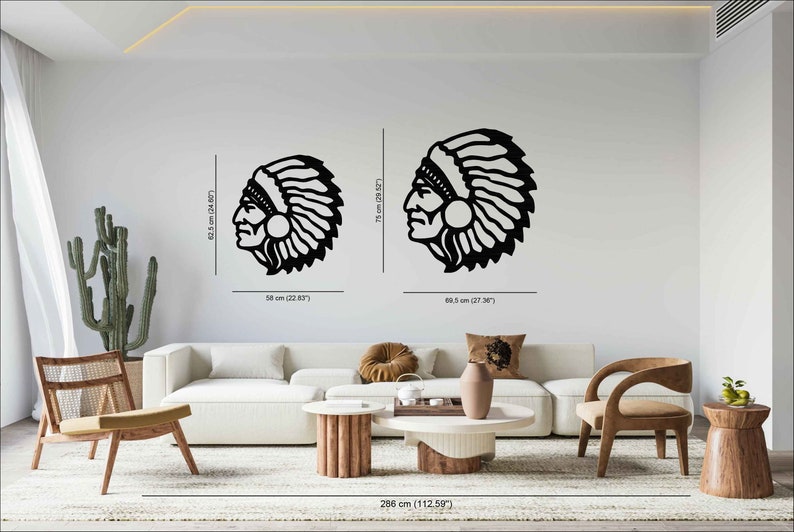 Metal Native American Wall Decor, Indian Geronimo Sign, Indian Metal ...