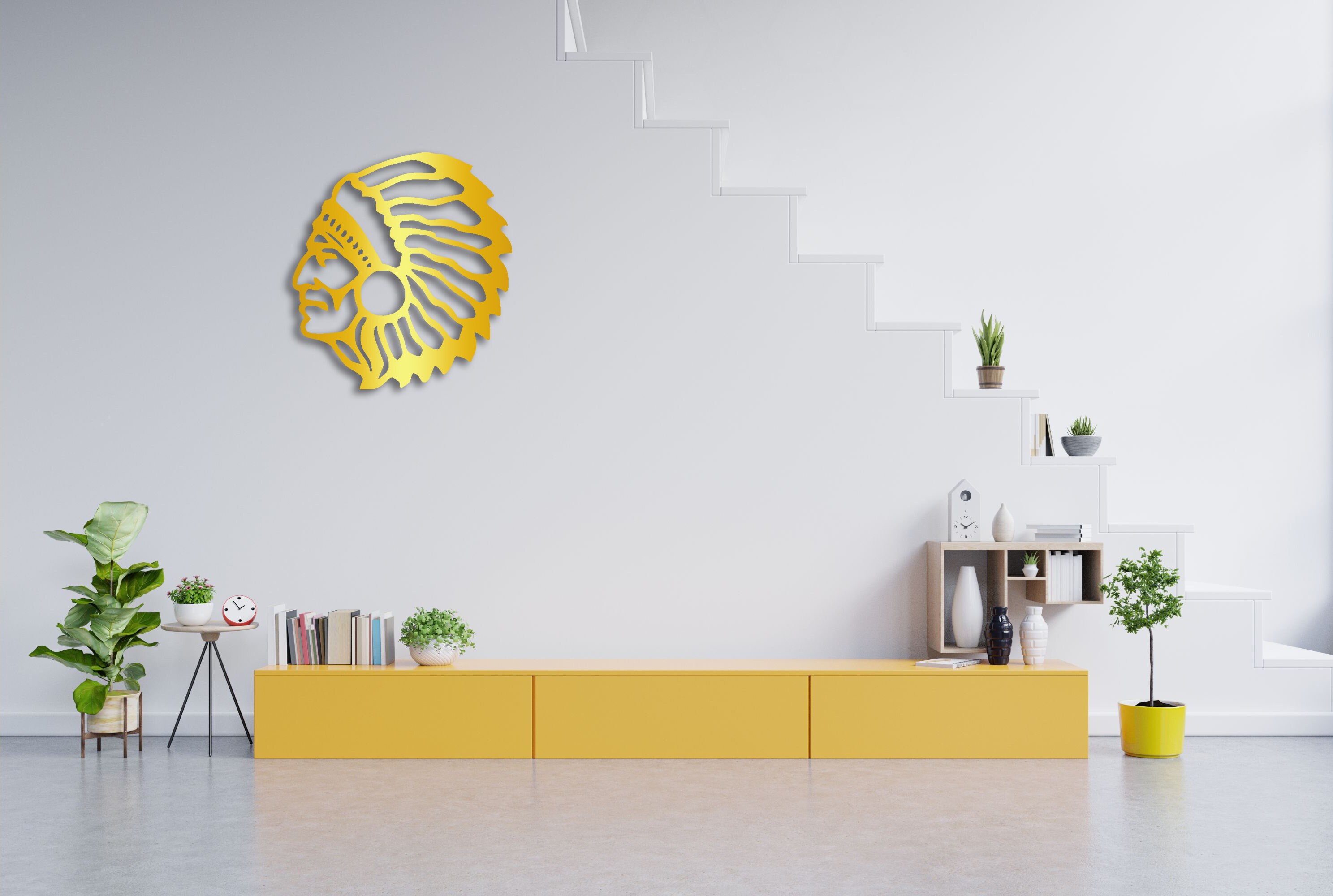 Metal Native American Wall Decor, Indian Geronimo Sign, Indian Metal ...