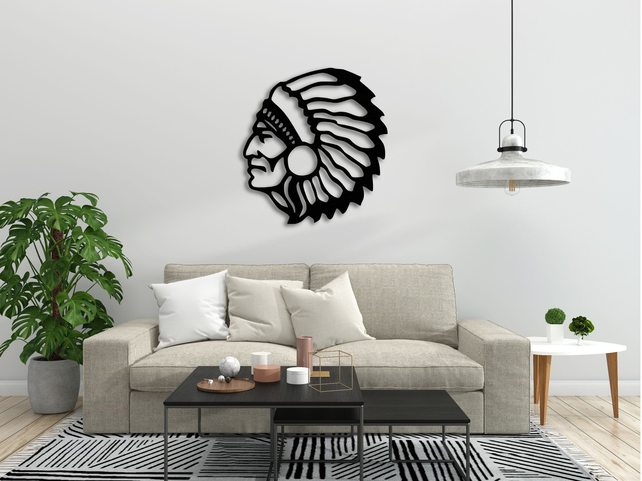 Metal Native American Wall Decor, Indian Geronimo Sign, Indian Metal ...