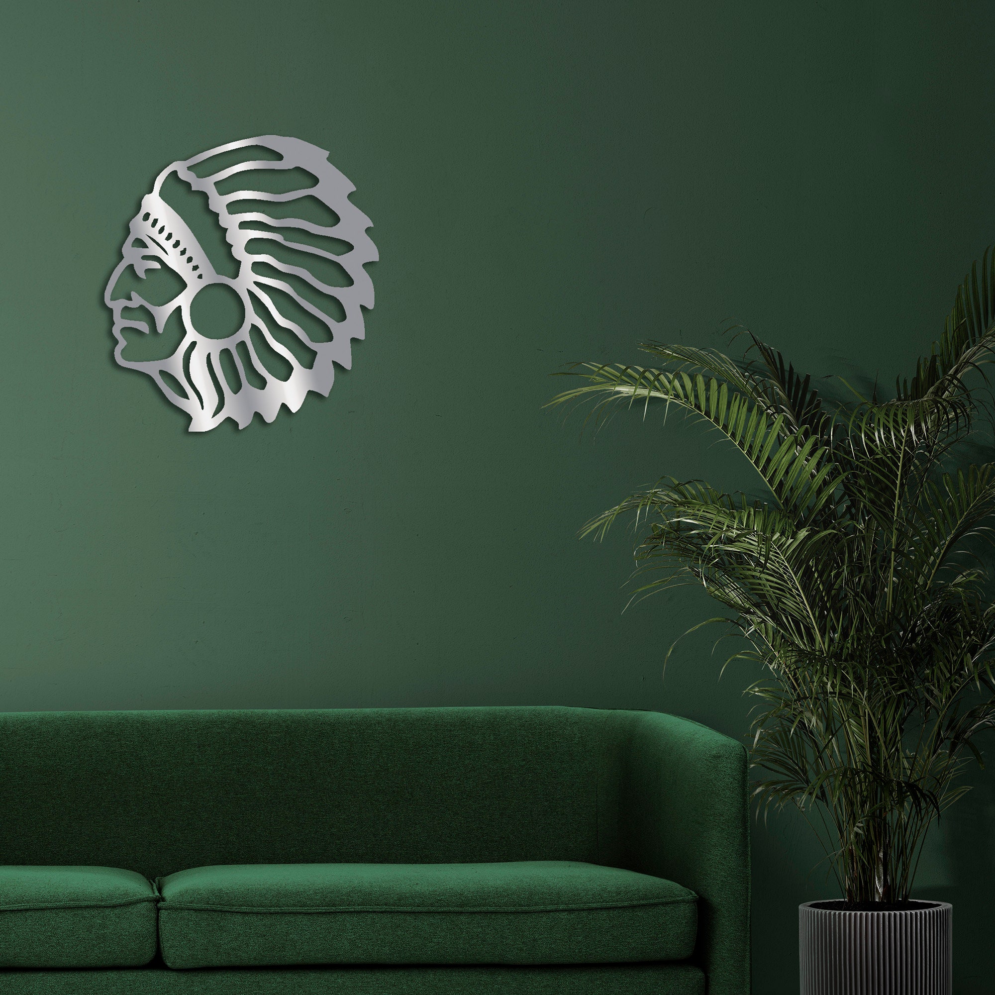 Metal Native American Wall Decor, Indian Geronimo Sign, Indian Metal ...