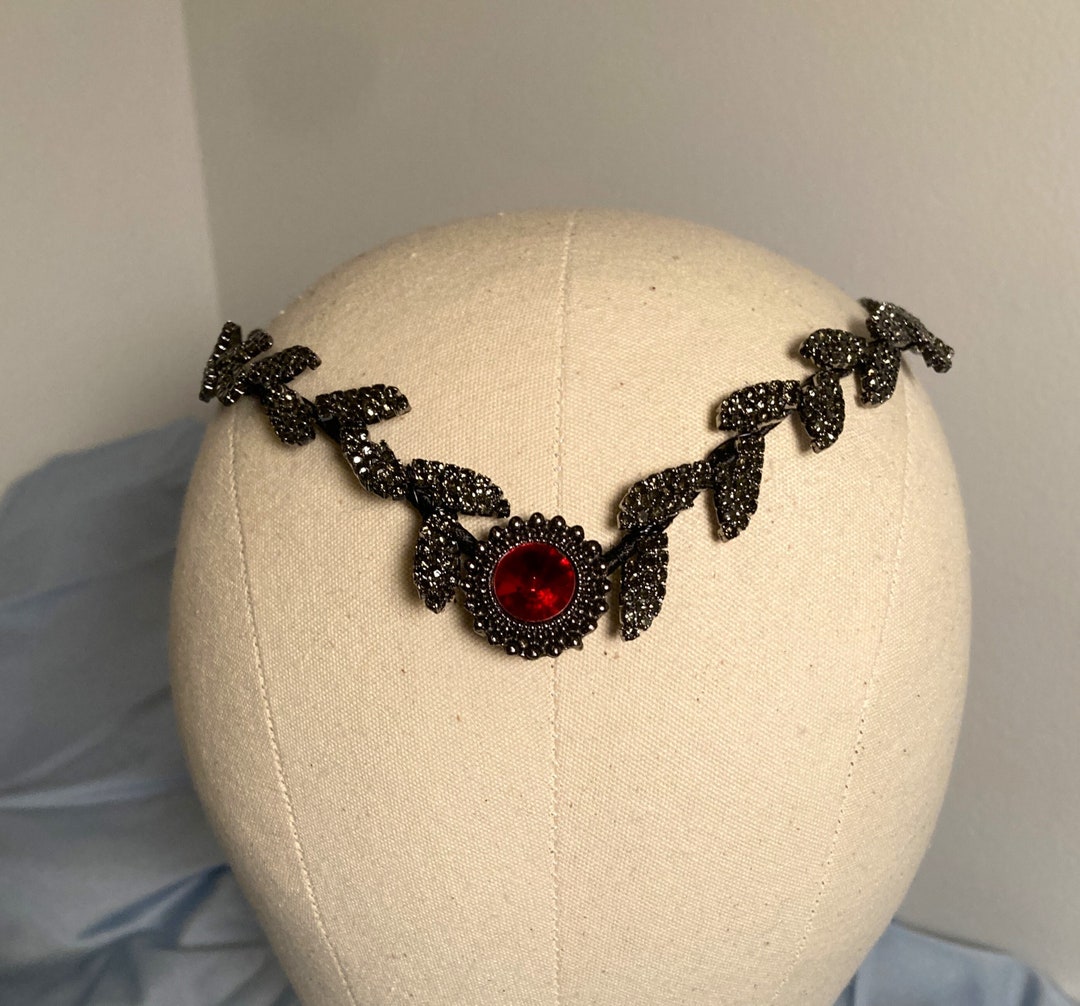 Morgause Black Vine and Red Stone Circlet Gothic for Ballet, Cosplay - Etsy