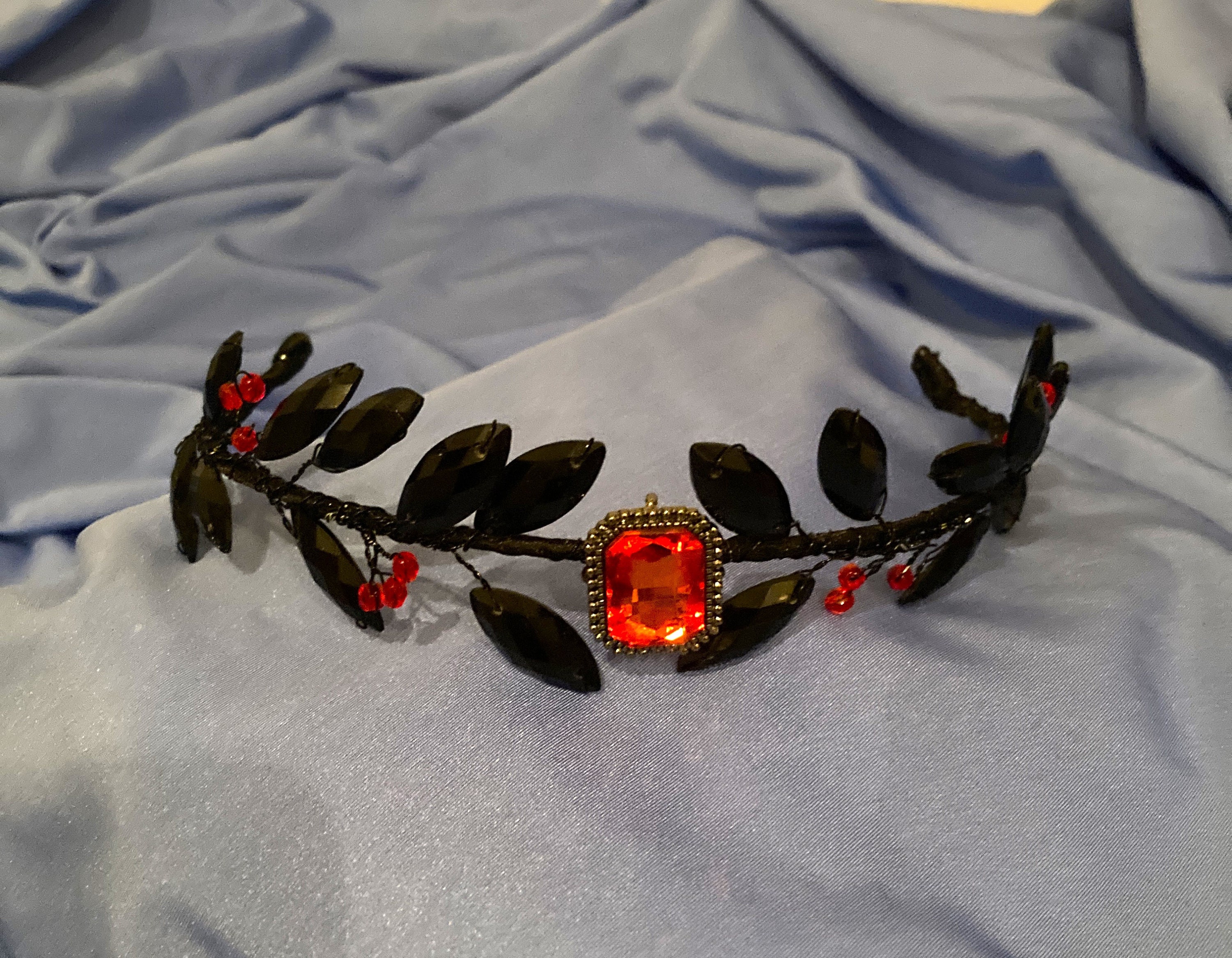 Handmade Black Persephone Wreath Goth Tiara for Costume, Ballet, Dance ...