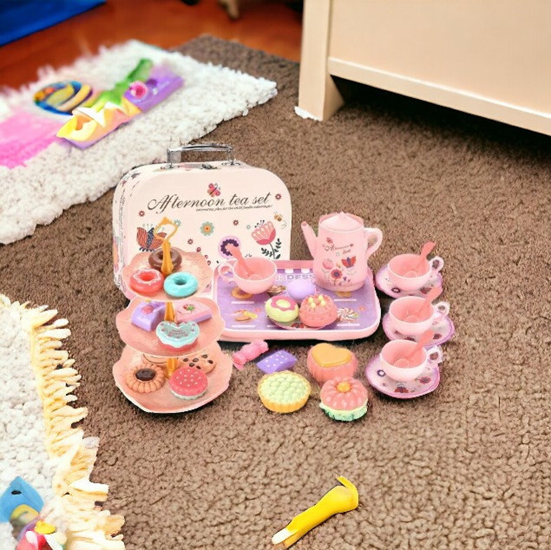 Tea Party Set Tableware Play House Kitchen Afternoon Tea Game Toys ...
