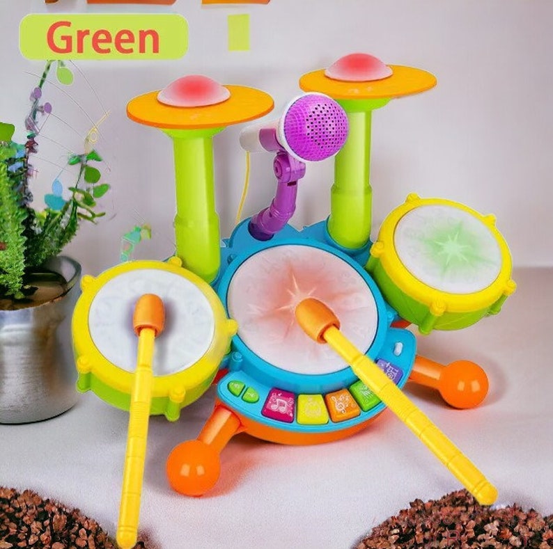 Kids Drum Set Toddlers Musical Baby Educational Instruments Toys for ...