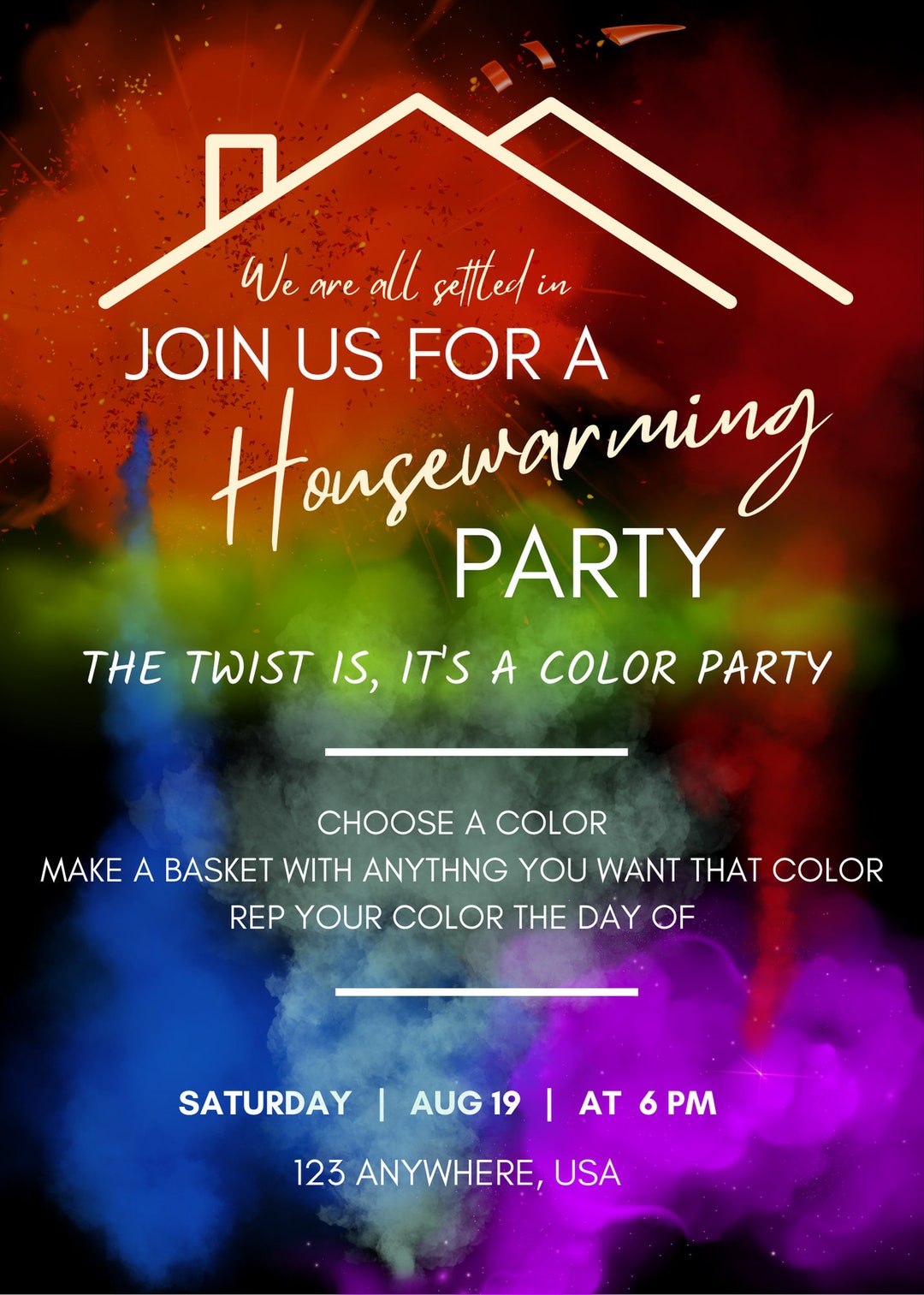 Housewarming-color Party - Etsy