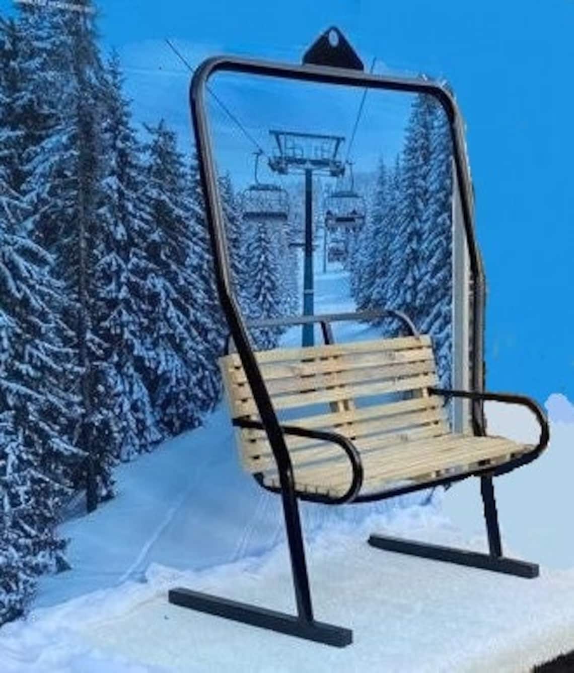 Ski Lift Chair-skiing-garden Chairs-garden Furniture-ski - Etsy