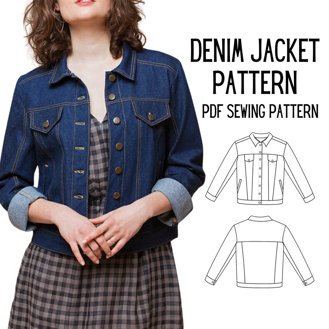 Denim Jacket Pattern Projector Files Instructions Jeans Jacket Project ...