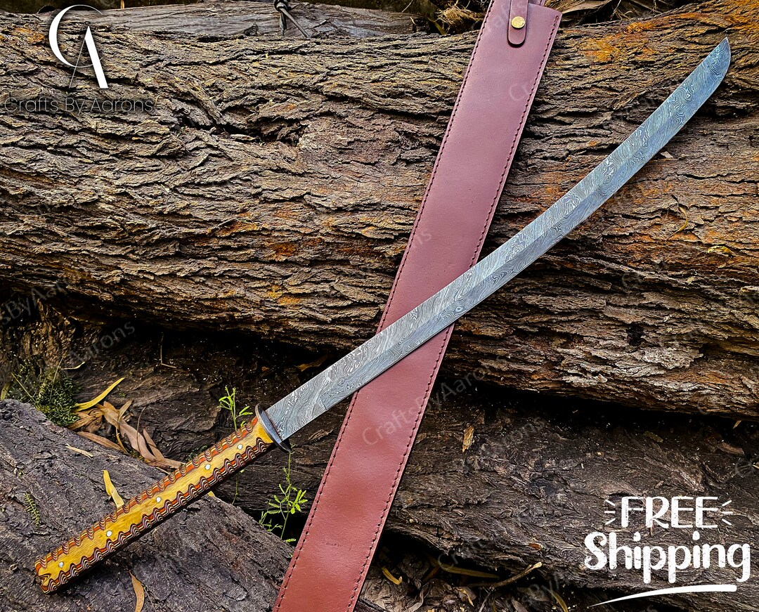 Medieval Handmade Viking Sword, Personalized Larp Damascus Sword ...