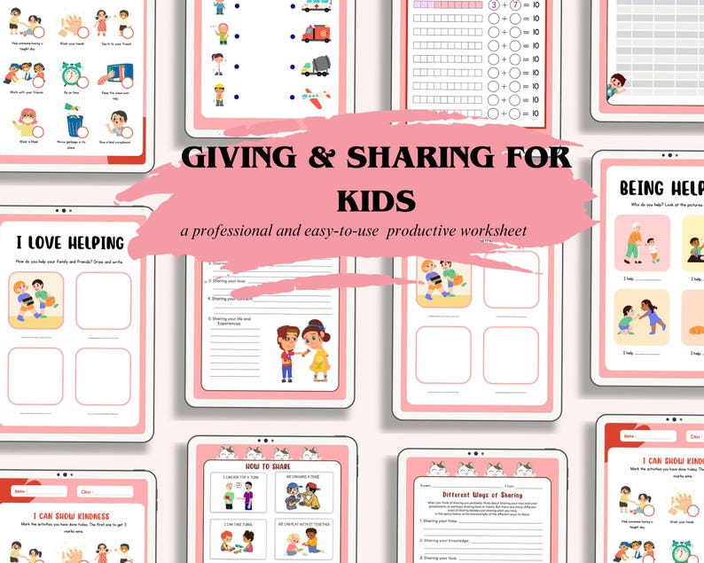 Basics of Giving and Sharing Worksheet for Kids | Kindness & Generosity ...
