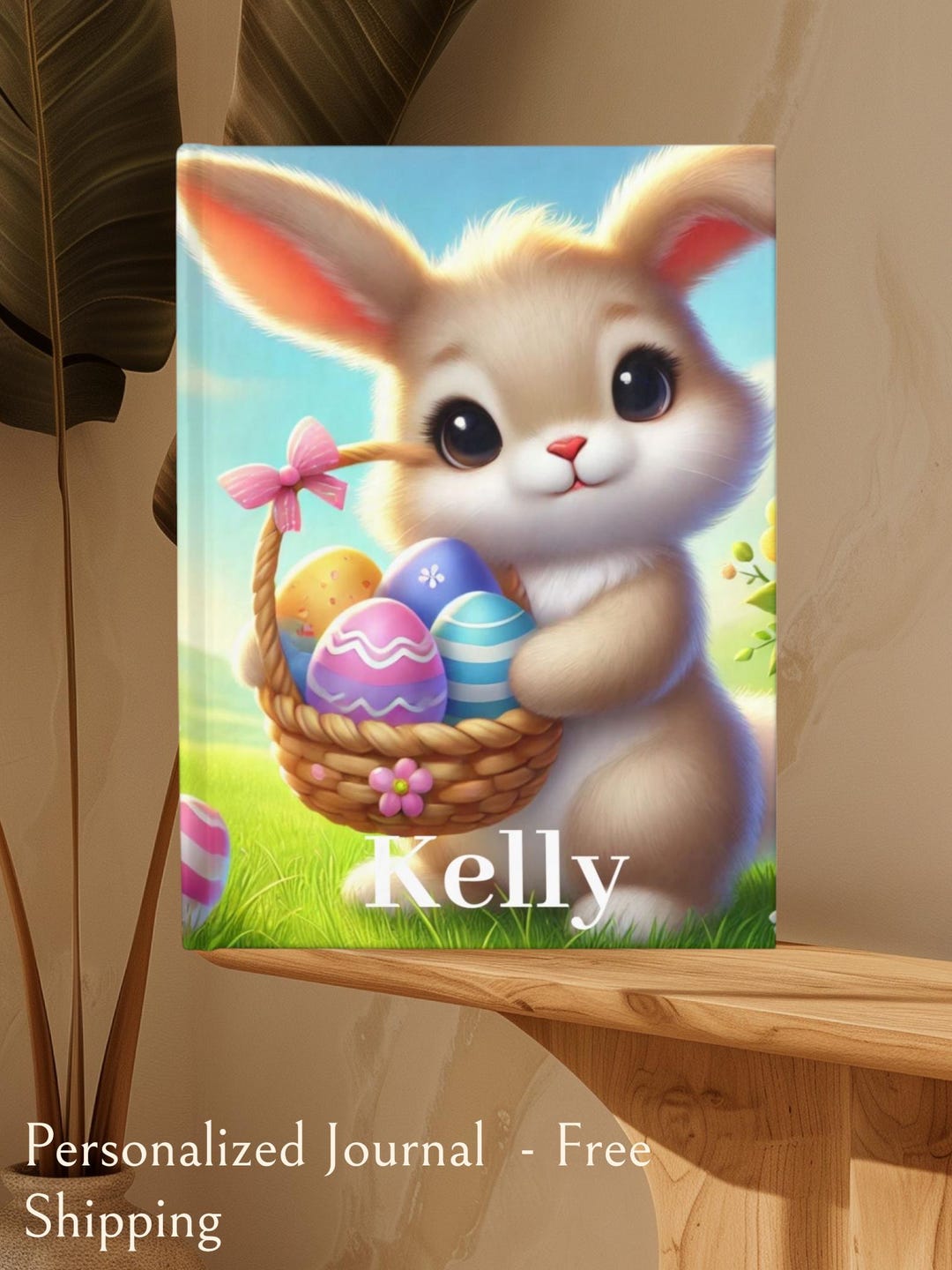 Personalized Easter Bunny Journal, Cute Spring Notebook, Gift for Kids ...