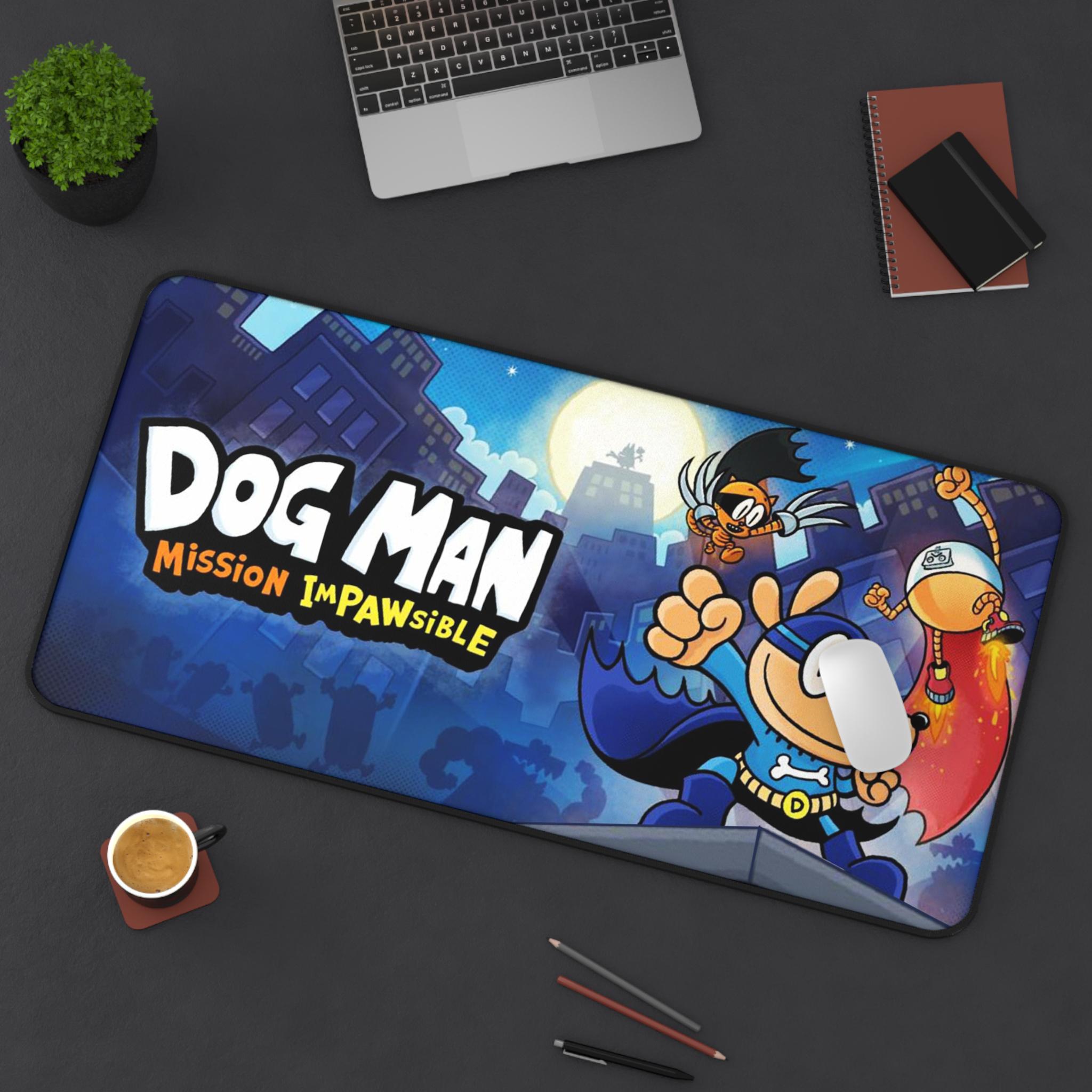 Dog Man Themed Desk Mat, Fun Home Office Decor, Kids' Desk Accessory ...