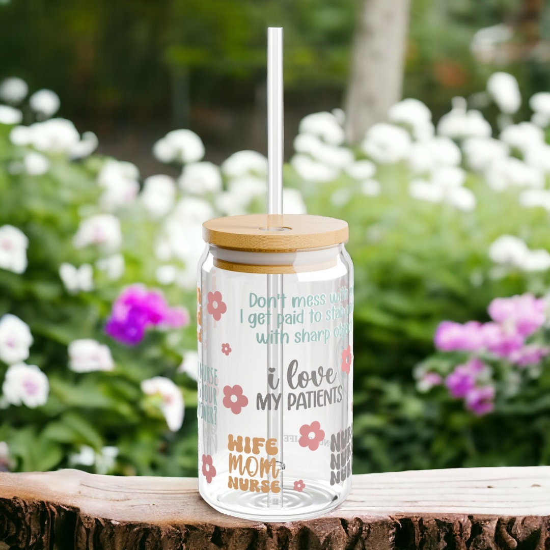 Nurse Glass16oz Glass Cup, Nurse Cup, Beer Can Cup, Love for Nurses ...