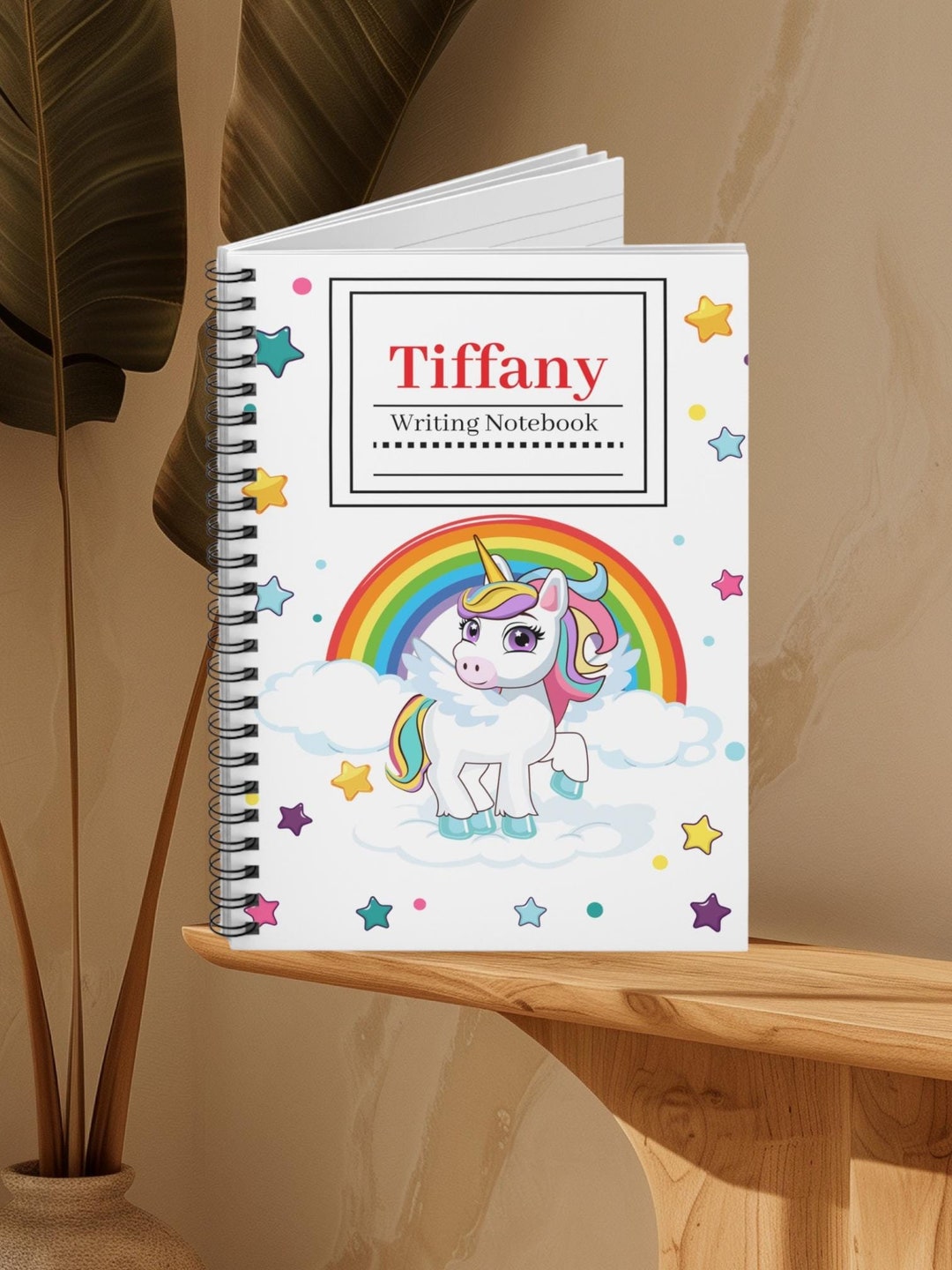 Personalized Unicorn Spiral Notebook - Fun & Colorful, Personalized ...