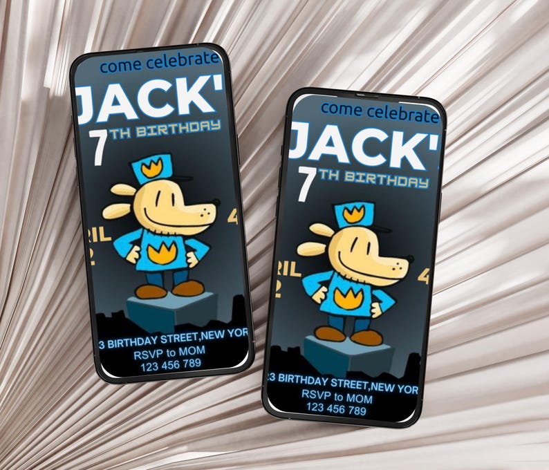 Editable Dogman Kids Birthday Party Invitation, Printable Comic-themed ...