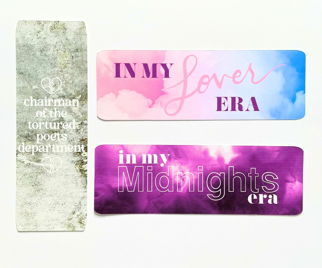 Tortured Lavender Lover Bookmarks Taylor Swift Bookmarks Eras Tour ...