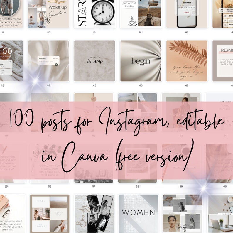 Instagram Post Template, Canva Template, Minimalist Template ...