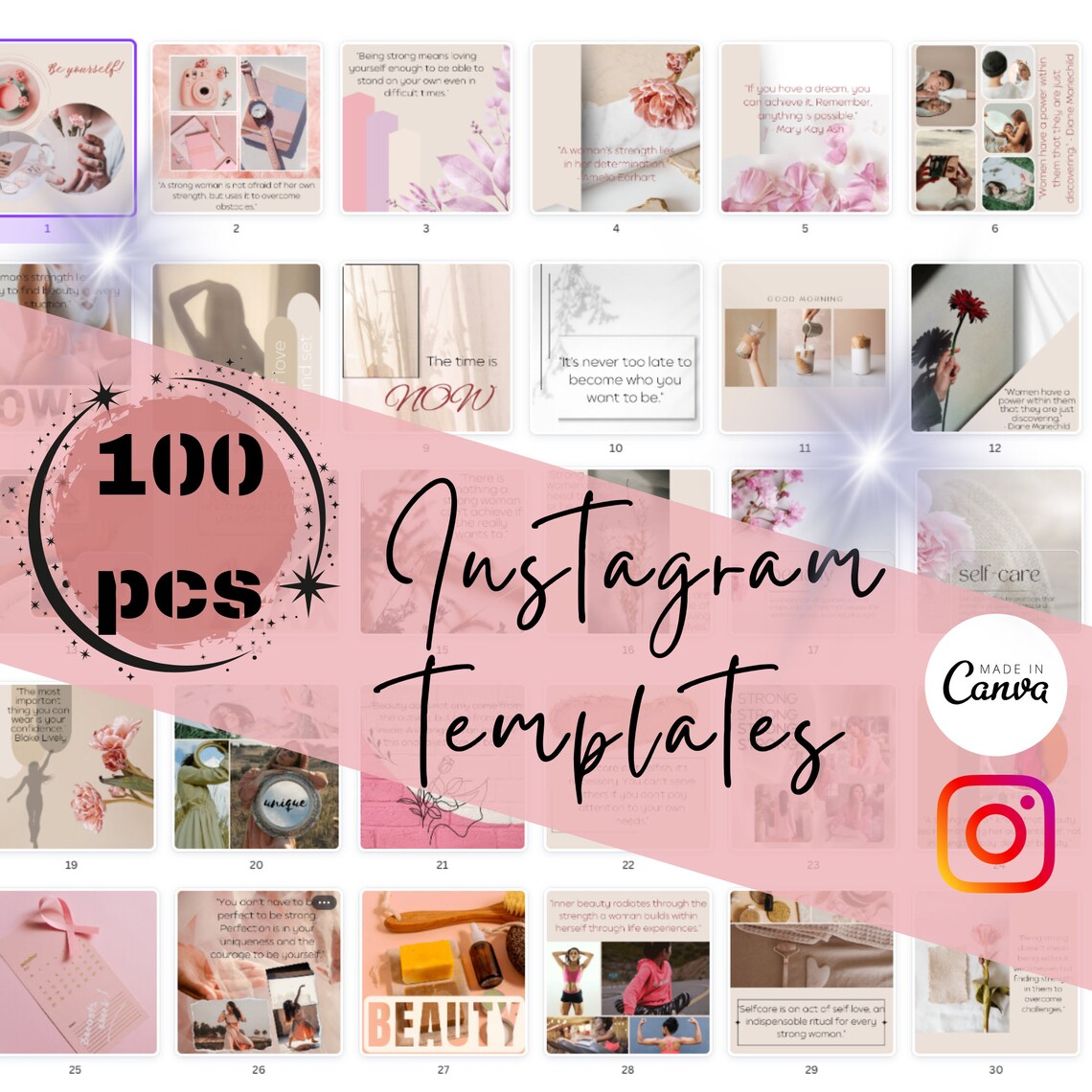 Instagram Post Template, Canva Template, Minimalist Template ...