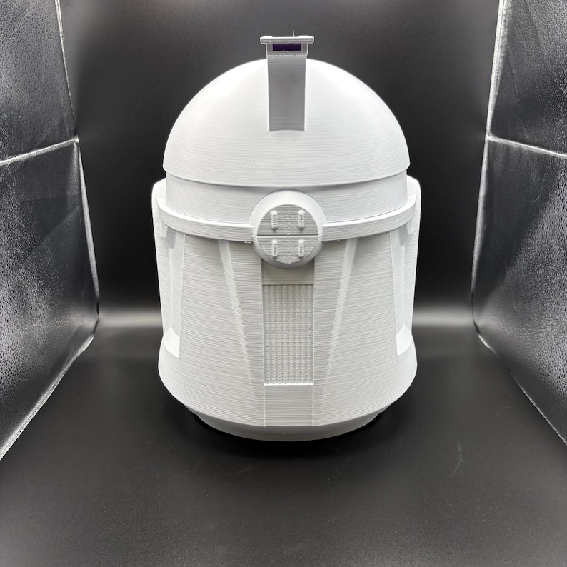 3D Printed Clone Trooper Phase 1 Helmet, Raw White PLA, Cosplay Prop ...