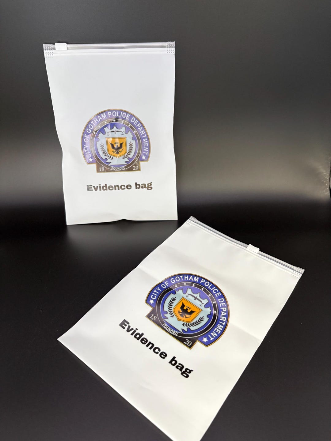 5 X GCPD Evidence Zip-lock Bag Prop – City of Gotham Cosplay (200mm X ...