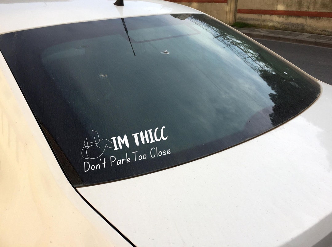 Funny 'i'm Thicc' Car Decal - Vinyl Sticker for Curvy Women - Body ...
