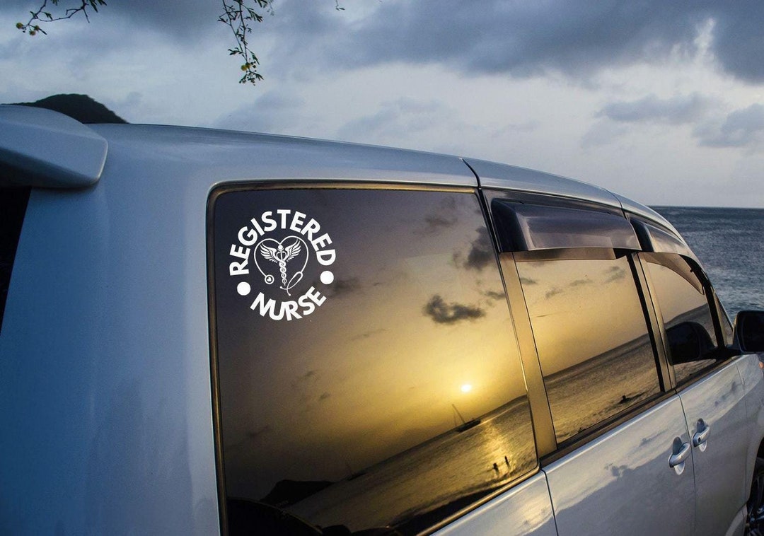 Registered Nurse Car Sticker Car Decal Healthcare Worker Sticker Vinyl ...