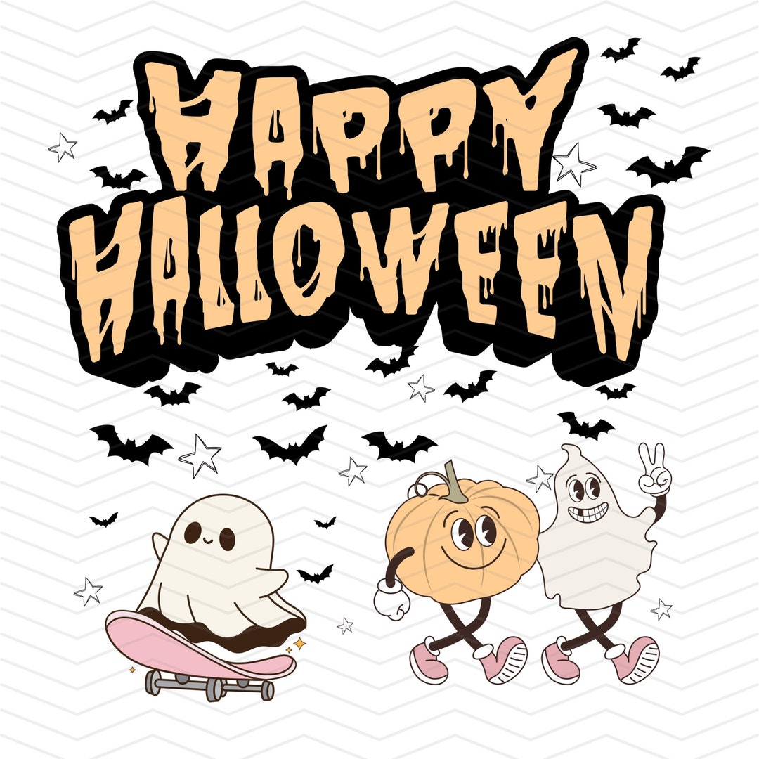 Retro Halloween Digital Image, Throwback Design, 90s Retro PNG, SVG - Etsy
