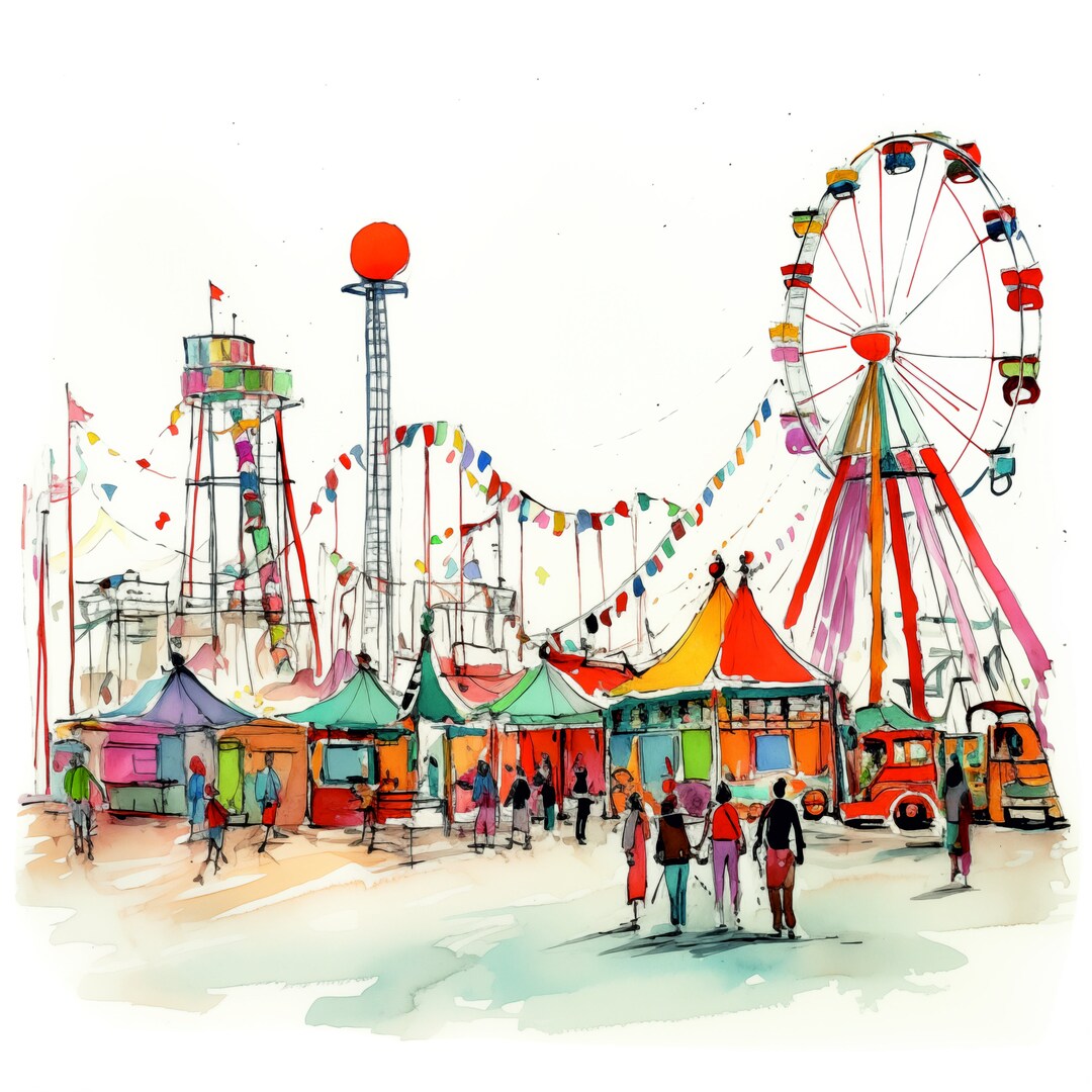 Funfair Birthday Card - Etsy