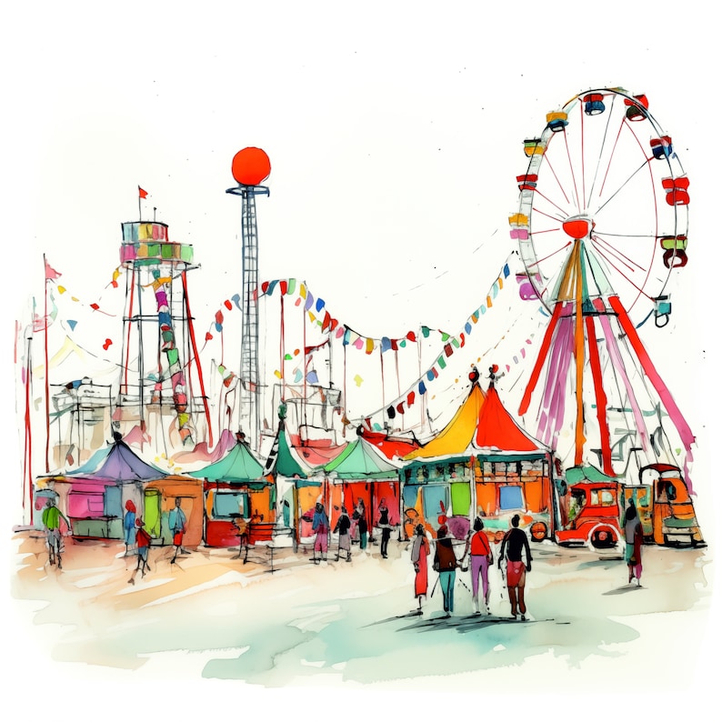 Funfair Birthday Card - Etsy