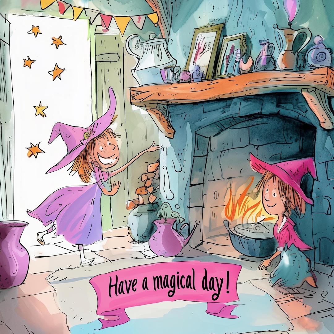 Happy Birthday Magical Day Card - Etsy