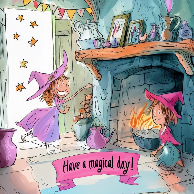 Happy Birthday Magical Day Card - Etsy