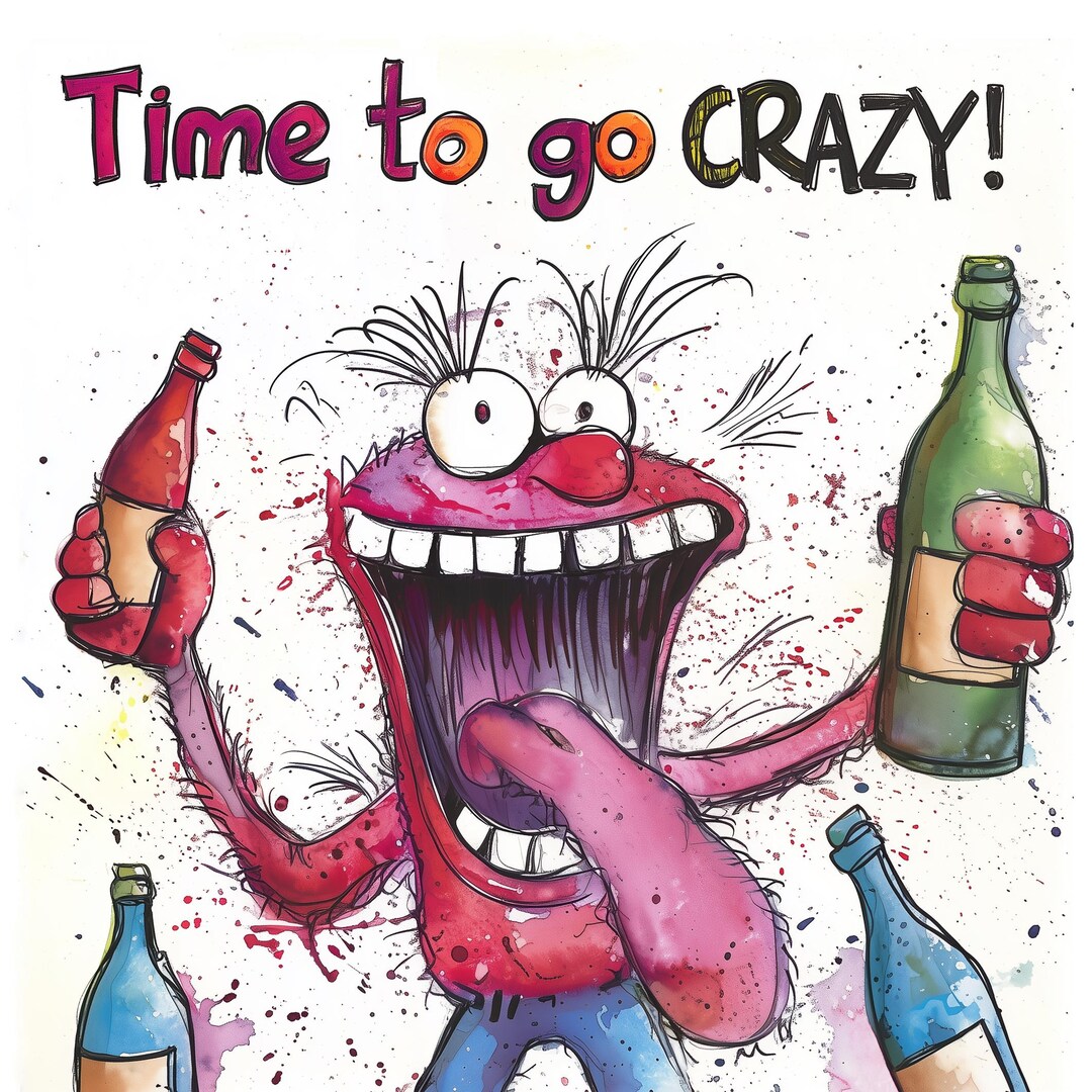 Funny Birthday Card - Crazy Card - Etsy