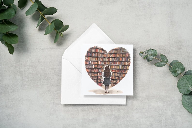 Bookworm Greetings Card, Book Lovers Card - Etsy