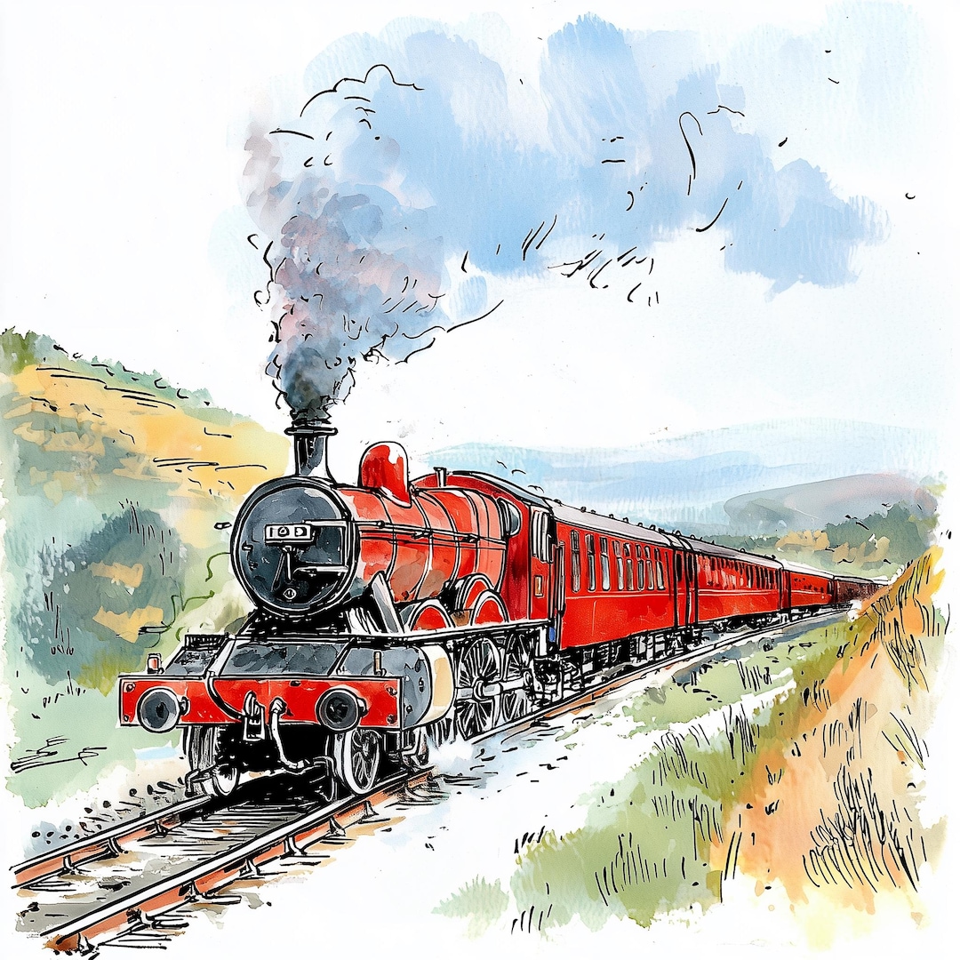 Steam Train Card - Greetings Card, Birthday Card, Train Card, Train ...