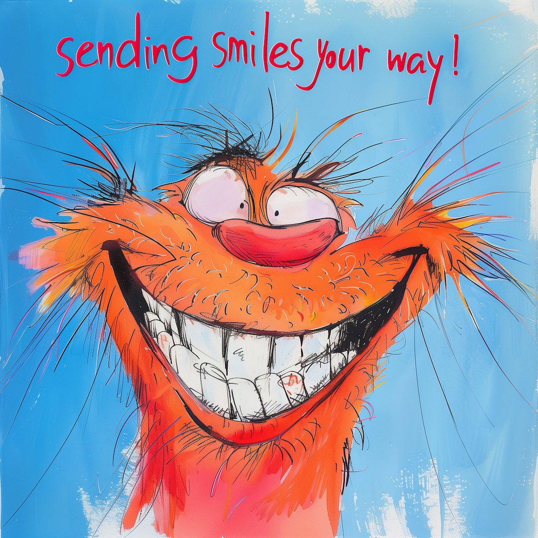 Sending Smiles Your Way - Greetings Card - Etsy