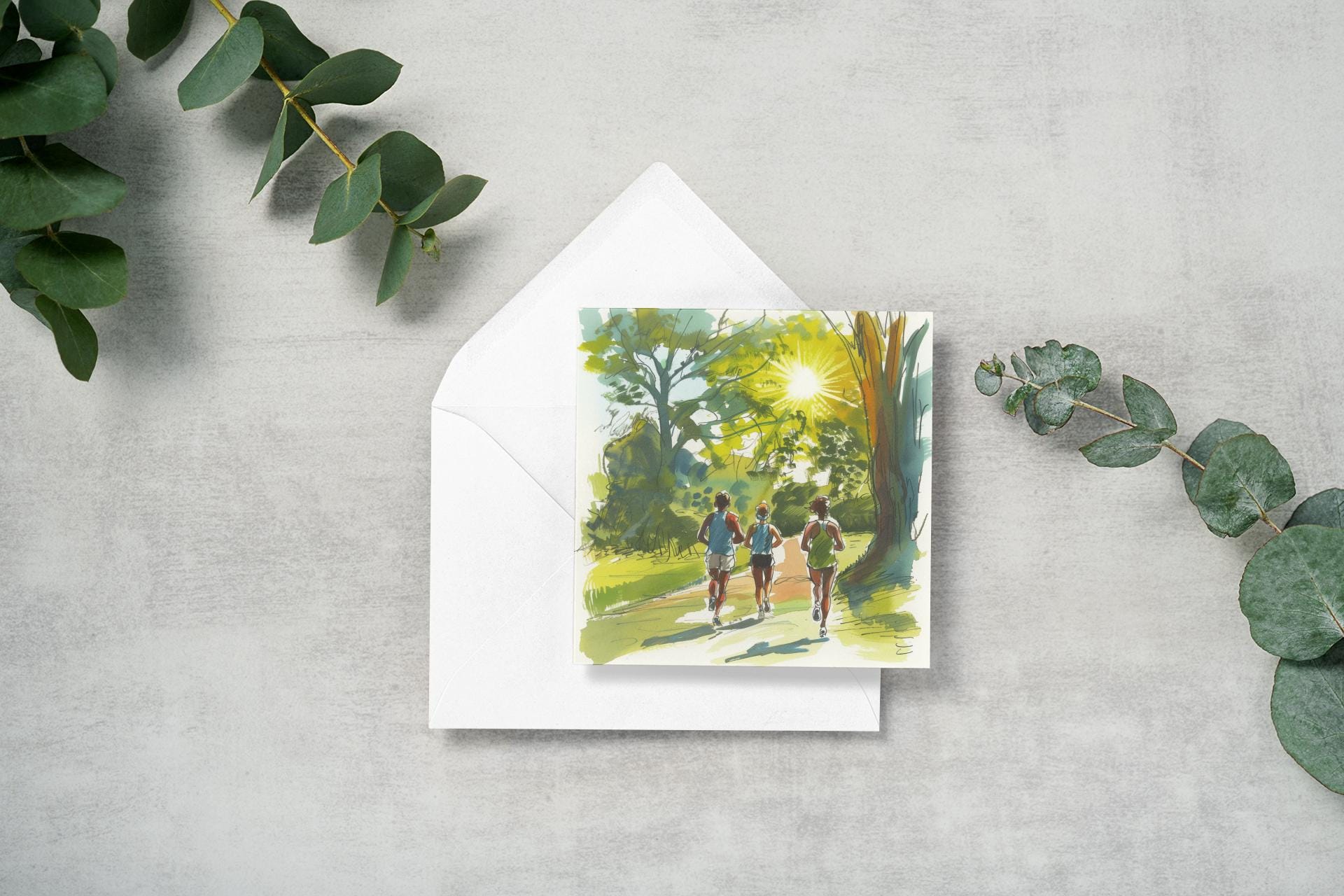 Running Card - Etsy
