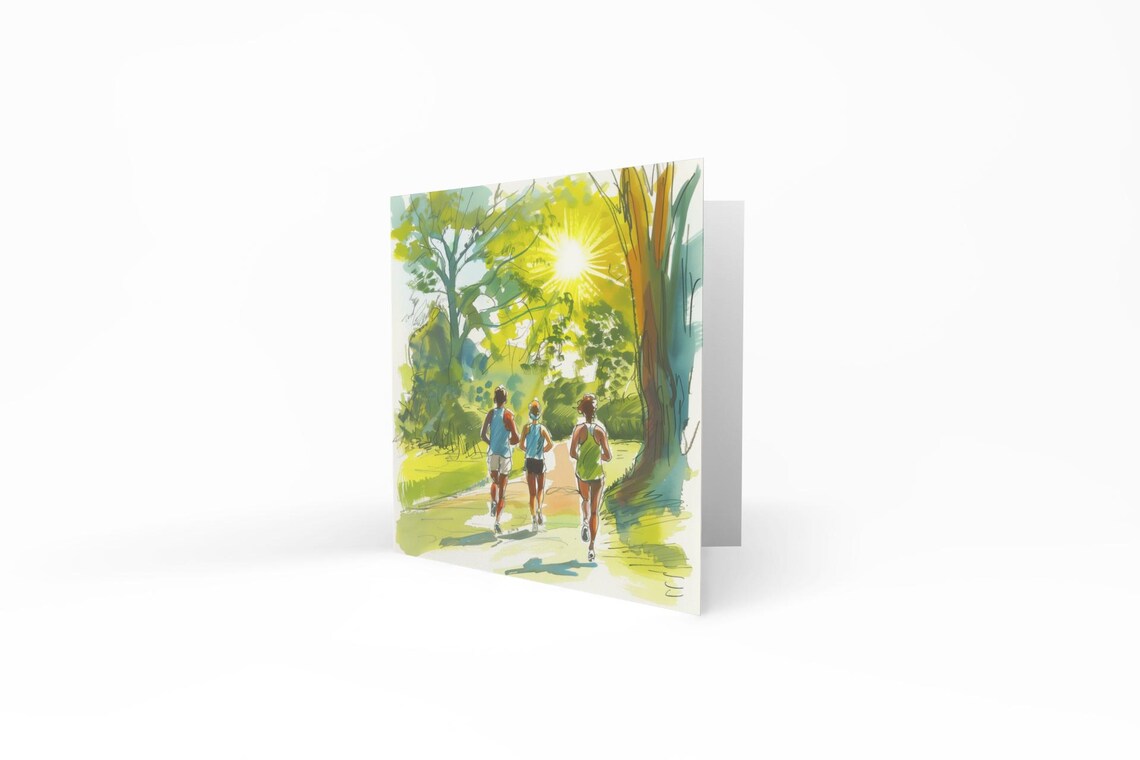Running Card - Etsy