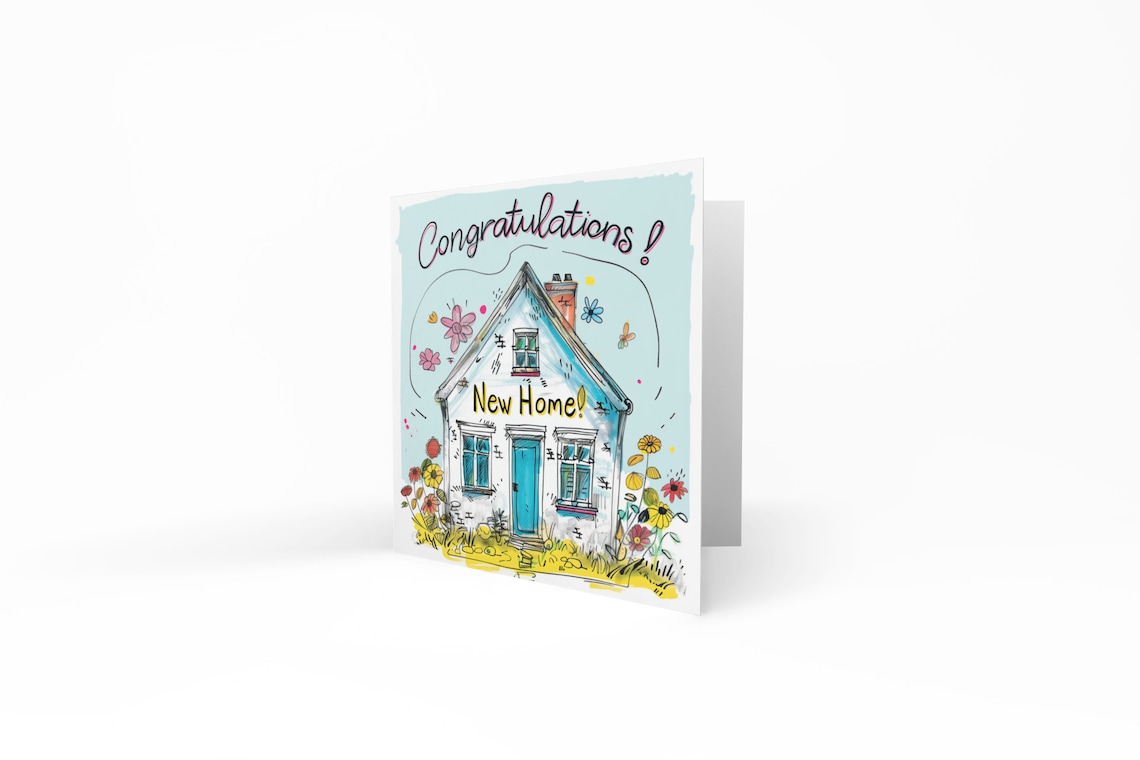 Congratulations New Home Card - Moving Home Greeting Card - Etsy