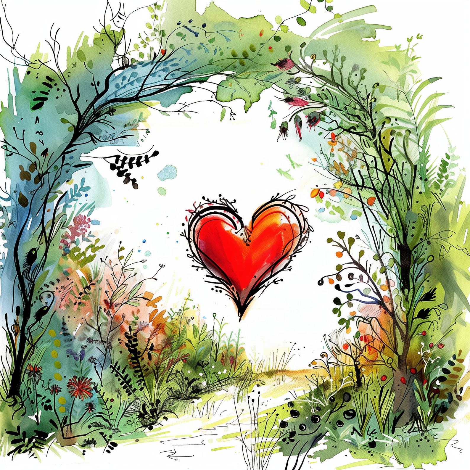 Romantic Greetings Card - Anniversary Card, Valentines, Romantic Card ...